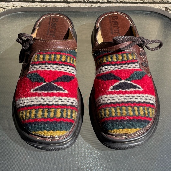 Born | Shoes | Born Handcrafted Woven Wool Southwest Blanket Leather ...